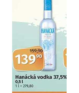 Hanácká vodka 37,5% 0,5l v akci | AkcniCeny.cz