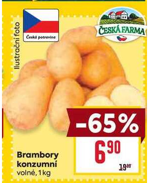 ARCHIV | Brambory konzumní volné, 1kg v akci platné do: 30.9.2025 ...