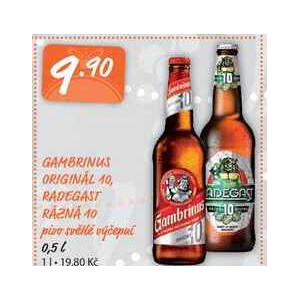 ARCHIV | Gambrinus 10° Originál, světlé výčepní pivo rádegast 10 0.5l v ...