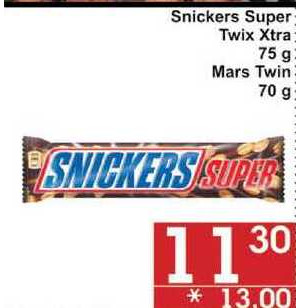 ARCHIV | Snickers Super, 75 g v akci platné do: 22.11.2021 | AkcniCeny.cz