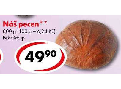 Náš pecen, 800 g v akci | AkcniCeny.cz