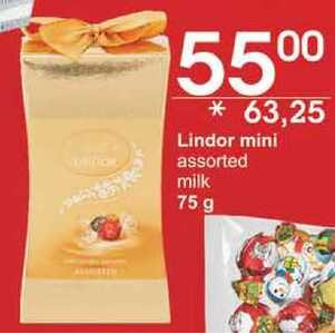 Lindor mini, 75 g v akci | AkcniCeny.cz