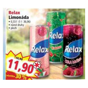 ARCHIV | Relax Limonáda 0,33 l v akci platné do: 1.5.2022 | AkcniCeny.cz