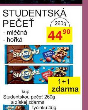 Studentská Studentská, 260 g v akci | AkcniCeny.cz