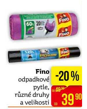 Fino odpadkové pytle, různé druhy a velikosti v akci | AkcniCeny.cz