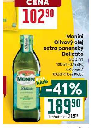 Monini Olivový olej extra panenský Delicato 500 ml v akci | AkcniCeny.cz