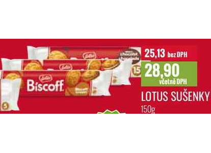 LOTUS SUŠENKY 150g v akci | AkcniCeny.cz