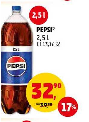 PEPSI, 2,5 l v akci | AkcniCeny.cz