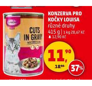 KONZERVA PRO KOČKY LOUISA různé druhy, 415 g v akci | AkcniCeny.cz