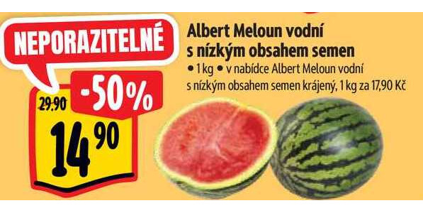 Albert Meloun vodní 1 kg v akci | AkcniCeny.cz