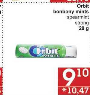 ARCHIV | Orbit bonbony mints, 28 g v akci platné do: 17.1.2022 ...