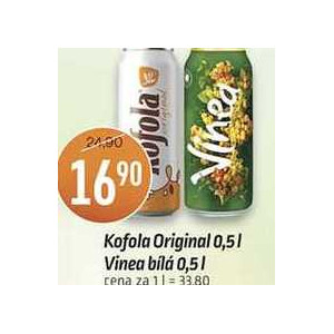 ARCHIV | Kofola Original 0,5l Vinea bílá 0,5l v akci platné do: 29.6. ...