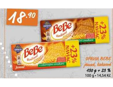 Opavia BeBe Rodinné jemné sušenky 130g+23% vybrané druhy v akci ...