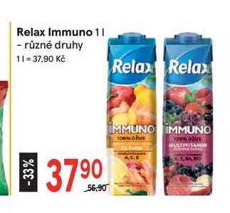 Relax Immuno Ovocný nápoj 1l v akci | AkcniCeny.cz