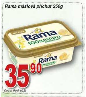Rama máslová příchut' 250g v akci za 35,90 Kč | AkcniCeny.cz