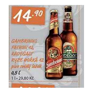 ARCHIV | Radegast Ryze Hořká 12, Gambrinus 12, 0,5l v akci platné do ...
