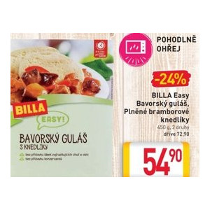 ARCHIV | BILLA Easy Bavorský guláš, Plněné bramborové knedlíky v akci ...