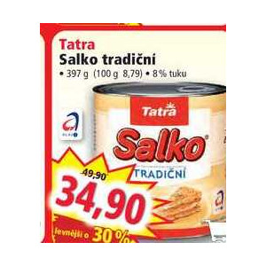 ARCHIV | Tatra Salko tradični 397 g v akci platné do: 27.3.2022 ...