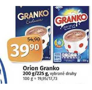 Orion Granko 200 g/225 g vybrané druhy v akci | AkcniCeny.cz