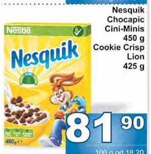Neste Nesquik, Chocapic, Cini-Minis 450 g v akci | AkcniCeny.cz
