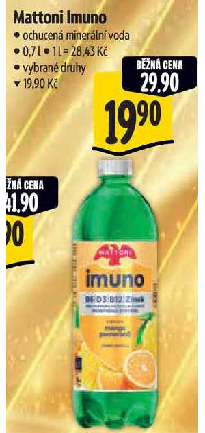 Mattoni Imuno, 0,7 l v akci | AkcniCeny.cz