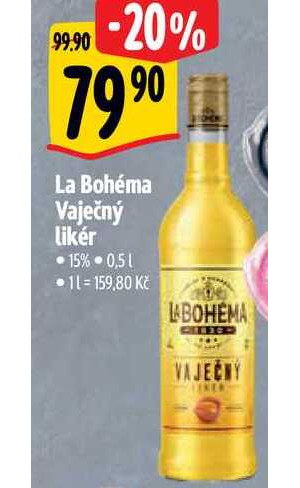 La Bohéma Vaječný likér, 0,5 l v akci | AkcniCeny.cz