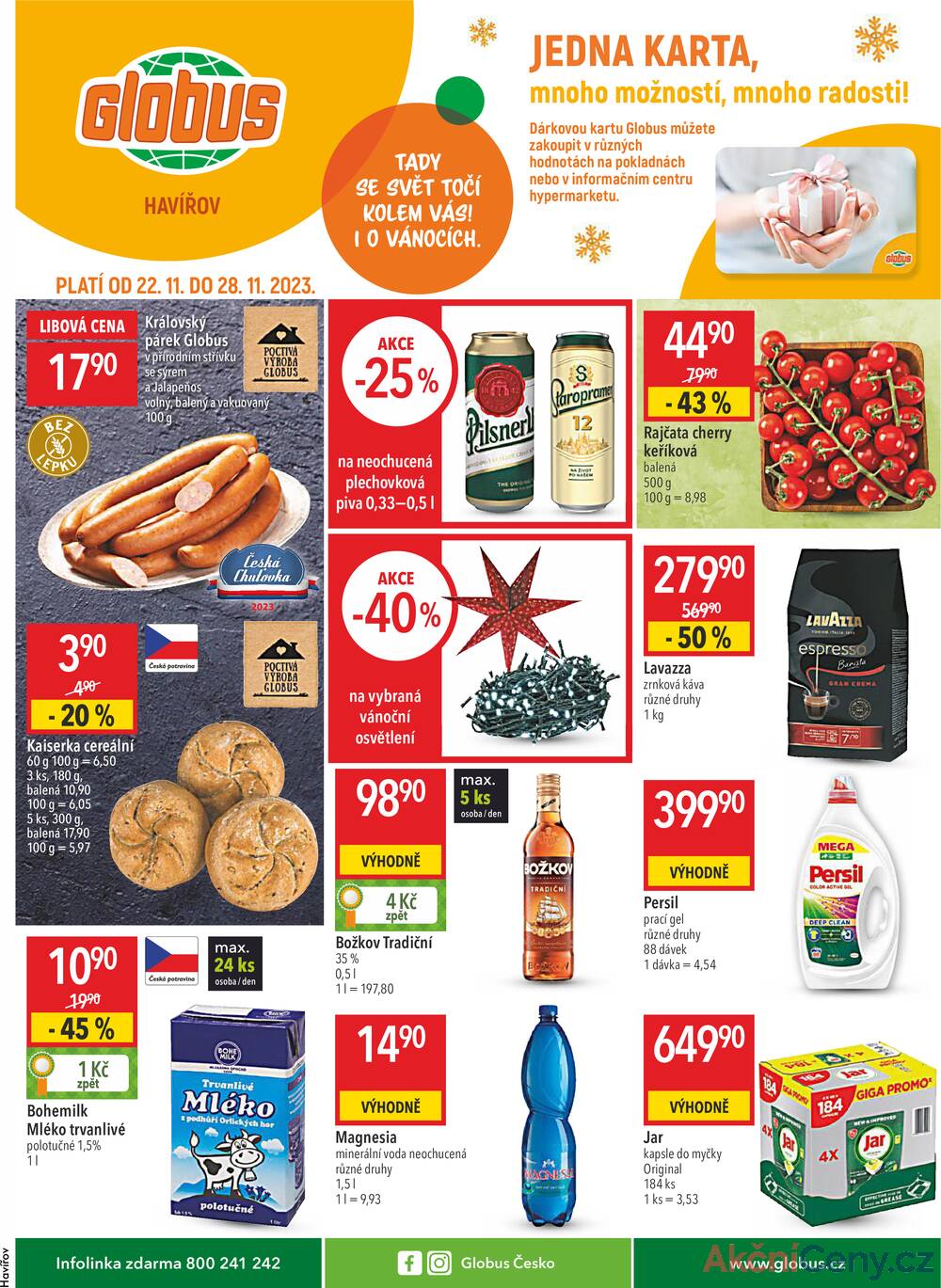 Leták Globus Havířov 22.11. - 28.11. - 1.strana | AkcniCeny.cz