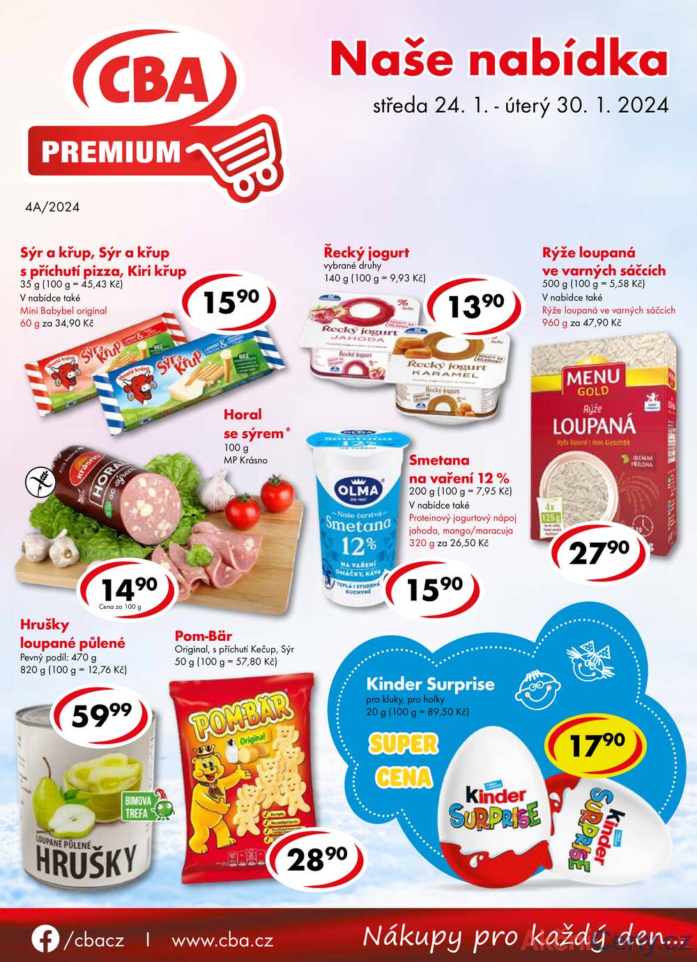Leták CBA Premium od 24.1. do 31.1.2024 - 1.strana | AkcniCeny.cz