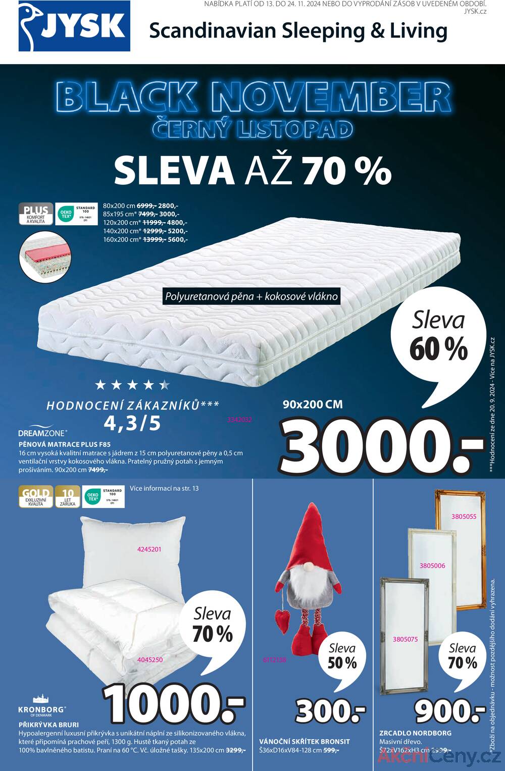 Leták Jysk od 13.11. do 24.11.2024 | AkcniCeny.cz