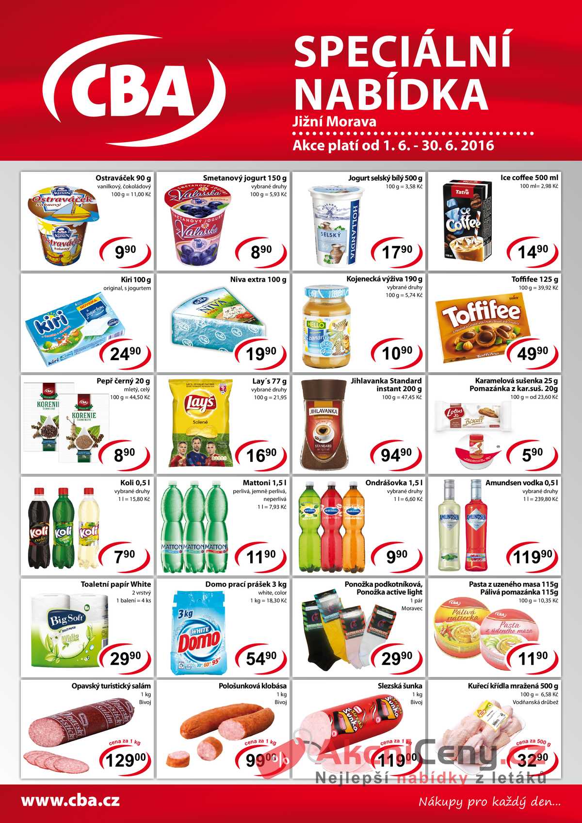 Leták CBA Jižní Morava 1.6. - 30.6. | AkcniCeny.cz