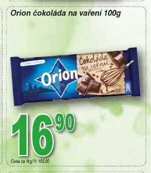 Orion Čokoláda na vaření 100g v akci | AkcniCeny.cz