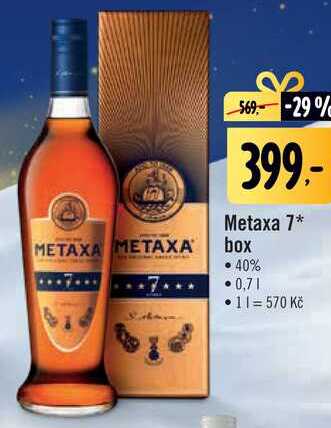 ARCHIV | Metaxa 7* box 40%, 0,7 l v akci platné do: 2.1.2022 | AkcniCeny.cz
