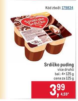 Zott Srdíčko puding 125g v akci | AkcniCeny.cz