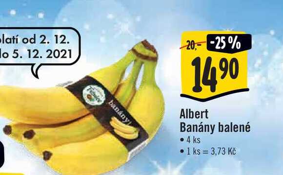 ARCHIV | Albert Banány balené 4 ks v akci platné do: 7.12.2021 ...