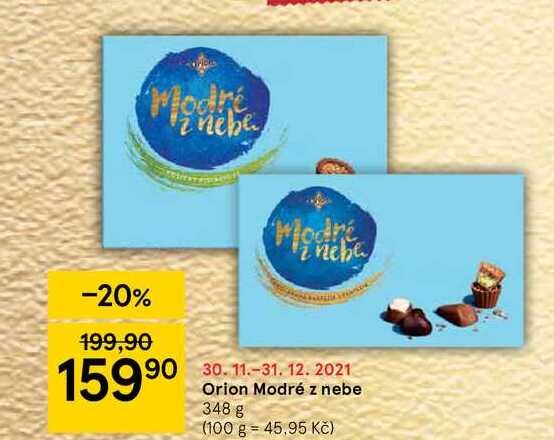 Orion Modré z nebe 348 g v akci | AkcniCeny.cz
