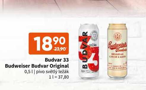 ARCHIV | Budvar 33 0,5 l v akci platné do: 14.12.2021 | AkcniCeny.cz