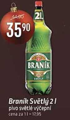 ARCHIV | Braník světlé výčepní pivo 6x 0,5l v akci platné do: 26.10. ...