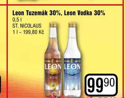 ARCHIV | Leon Tuzemák 30%, Leon Vodka 30% 0,5l v akci platné do: 9.1. ...