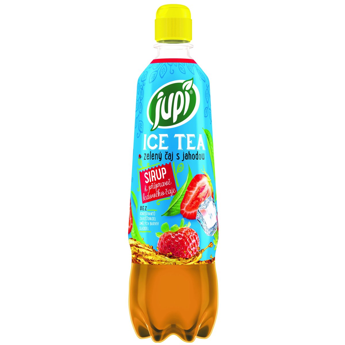 Jupí Ice Tea Zelený čaj s jahodou, sirup k přípravě ledového čaje v ...