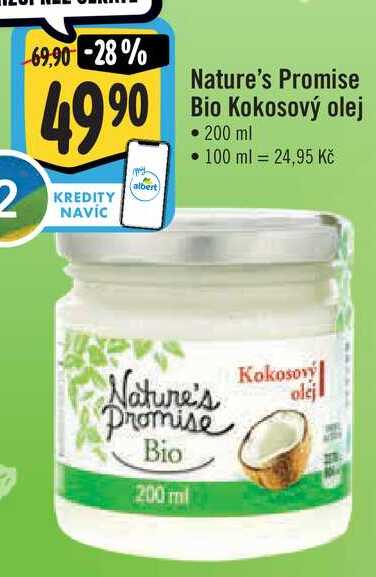 Nature's Promise Bio Kokosový olej 200 ml v akci | AkcniCeny.cz