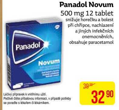 ARCHIV | Panadol Novum 500 mg 12 tablet v akci platné do: 31.1.2022 ...