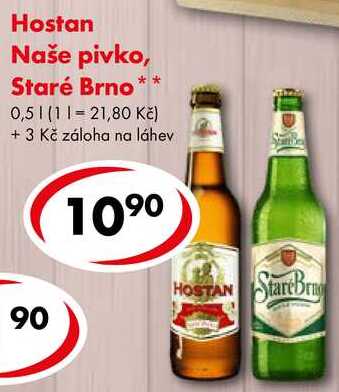 ARCHIV | Hostan Naše pivko, 0,5 l v akci platné do: 15.2.2022 ...