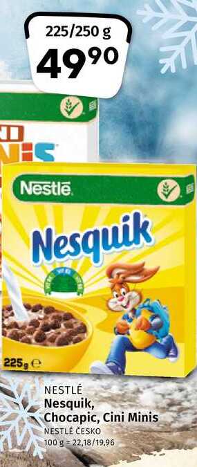 ARCHIV | Nesquik, Chocapic, Cini Minis 225g 250g v akci platné do: 1.3. ...
