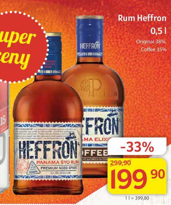 ARCHIV | Heffron Rum 0,5l v akci platné do: 7.3.2022 | AkcniCeny.cz