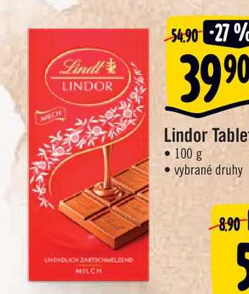 ARCHIV | Lindor Tablet 100 g v akci platné do: 15.3.2022 | AkcniCeny.cz