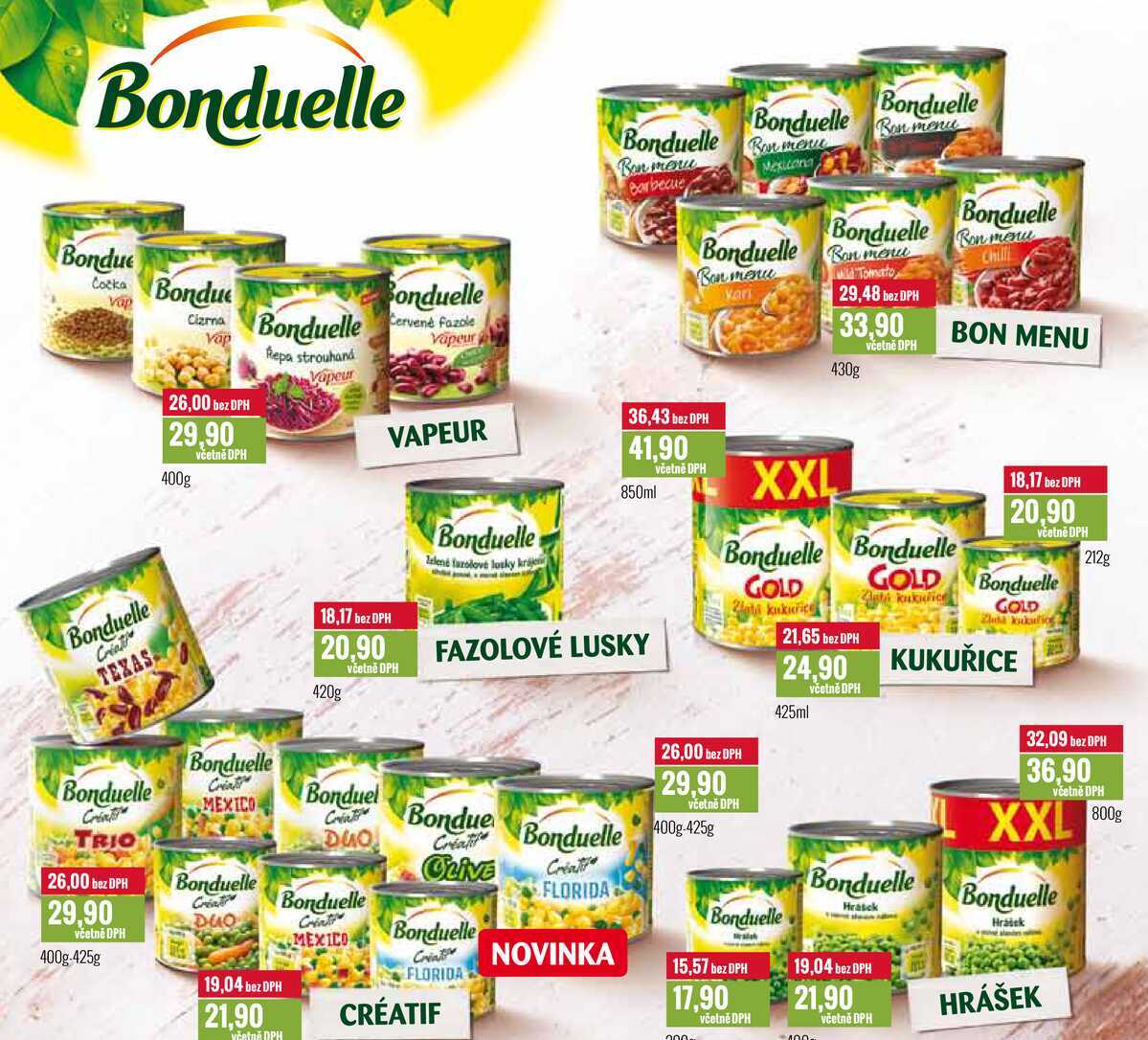 Bonduelle, různé druhy, cena od 17,90 v akci | AkcniCeny.cz