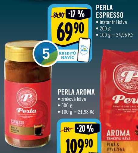 ARCHIV | PERLA ESPRESSO instantní káva, 200 g v akci platné do: 22.3. ...