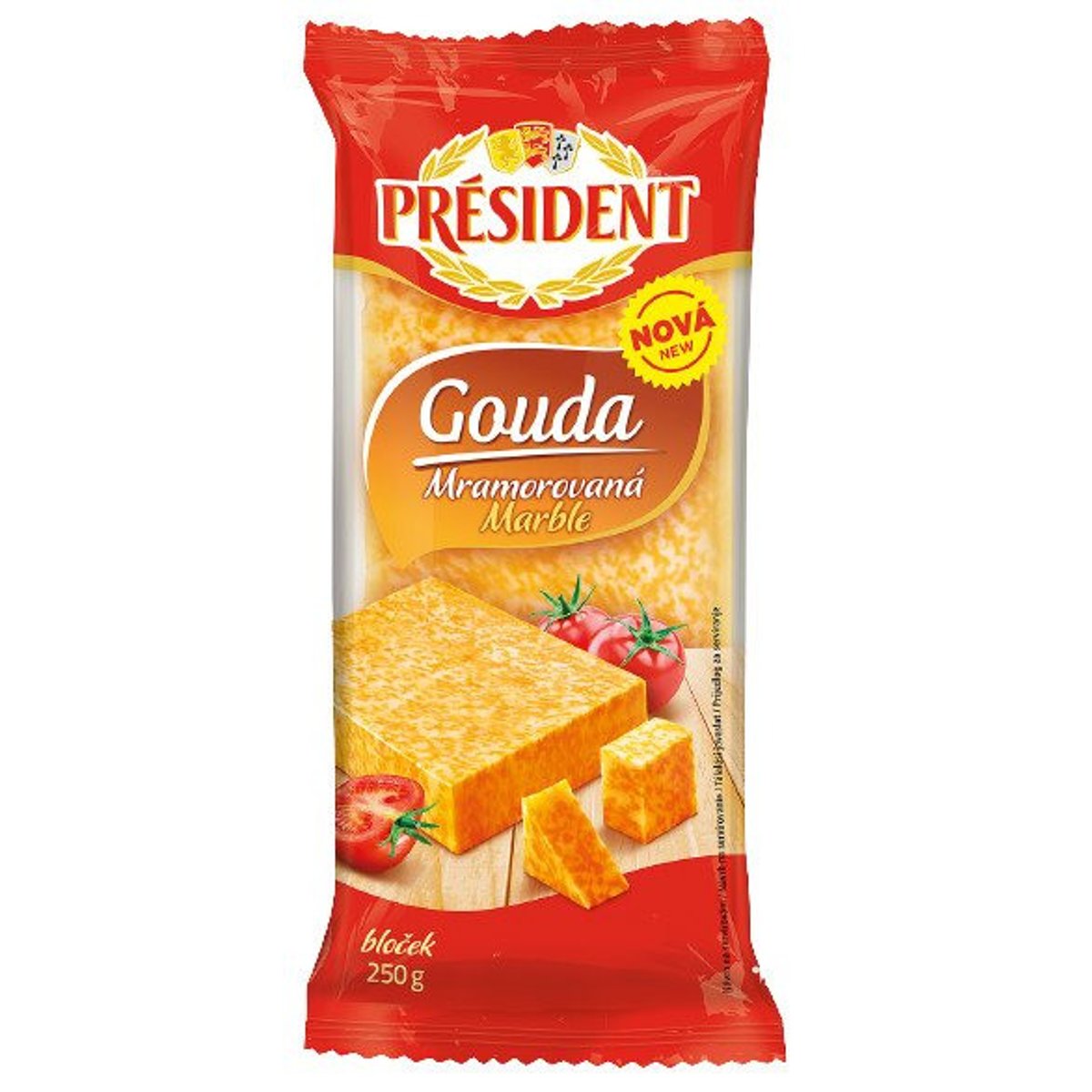 Président Gouda mramorovaná bloček v akci | AkcniCeny.cz