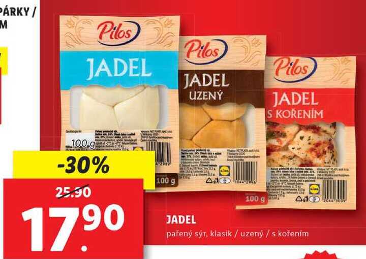 ARCHIV | JADEL pařený sýr, klasik / uzený / s kořením, 100 g v akci ...