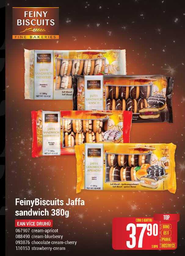 ARCHIV | FeinyBiscuits Jaffa sandwich 380g v akci platné do: 12.4.2022 ...